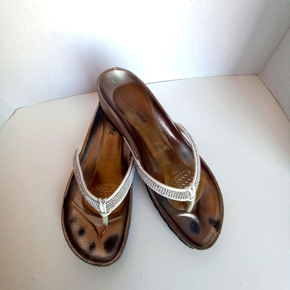 Bio Gold | Shoes | Bio Gold Italian Sandal 8 White With Bling Slight ...